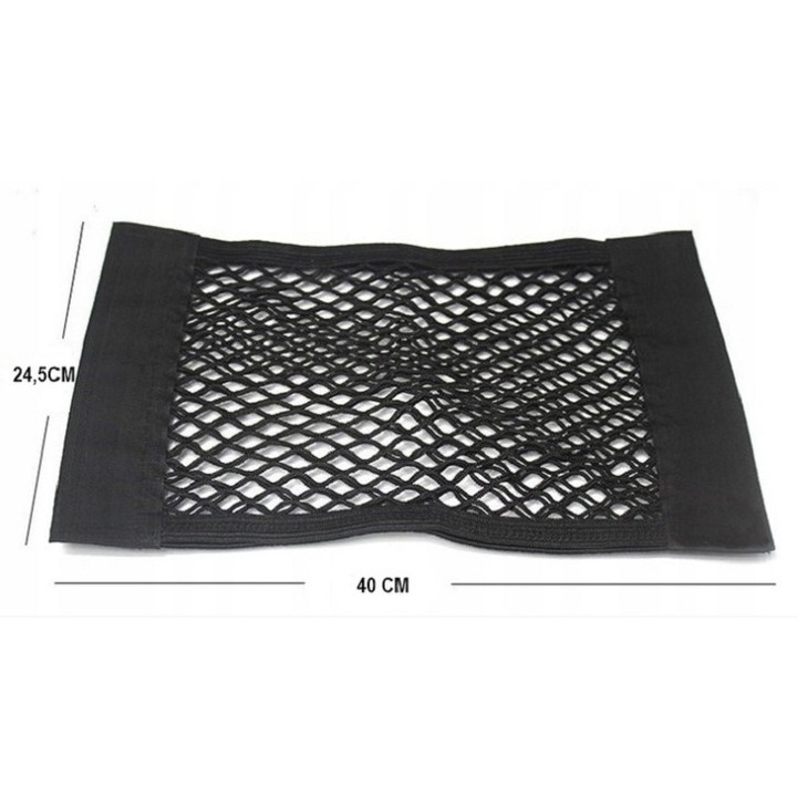 Plasa Elastica, Organizator Portbagaj Tip Buzunar, 24.5x40 cm, Cu Scai ...