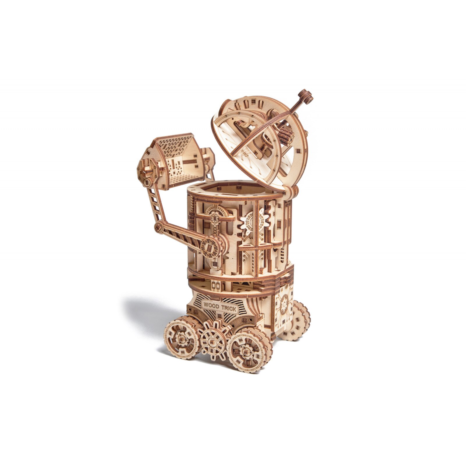 Puzzle 3D mecanic din lemn robot spatial - eMAG.ro