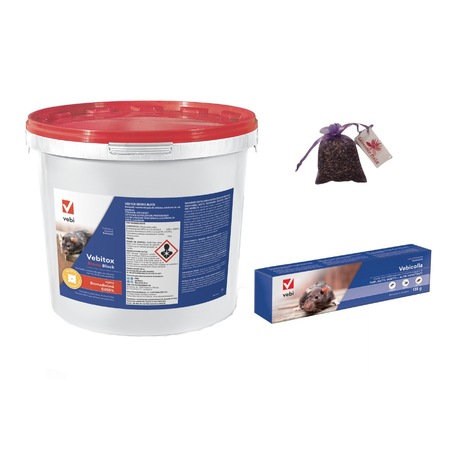 Raticide комплект Vebitox восъчни кубчета 5 кг и Vebicolla лепило за ...