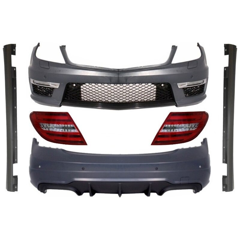 Pachet Exterior Mercedes C-class W204 C204 Facelift C63 AMG cu Stopuri ...