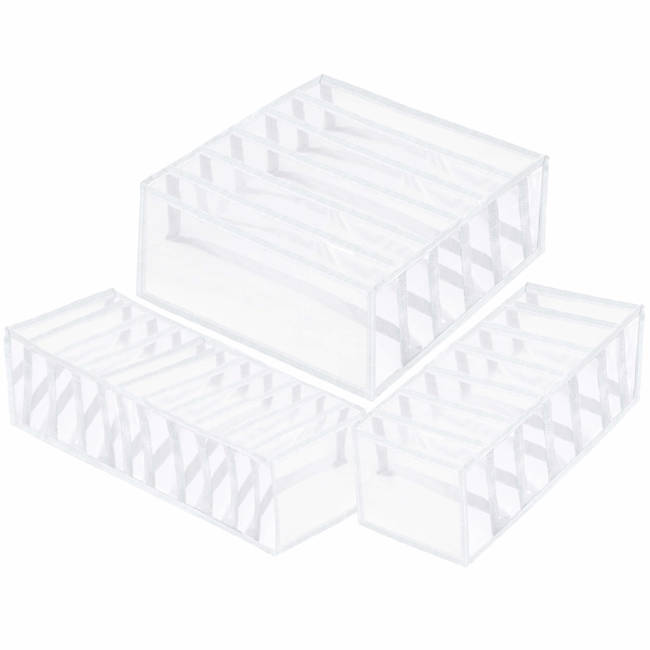 Прозрачен комплект органайзери с отделения, 3 части - eMAG.bg