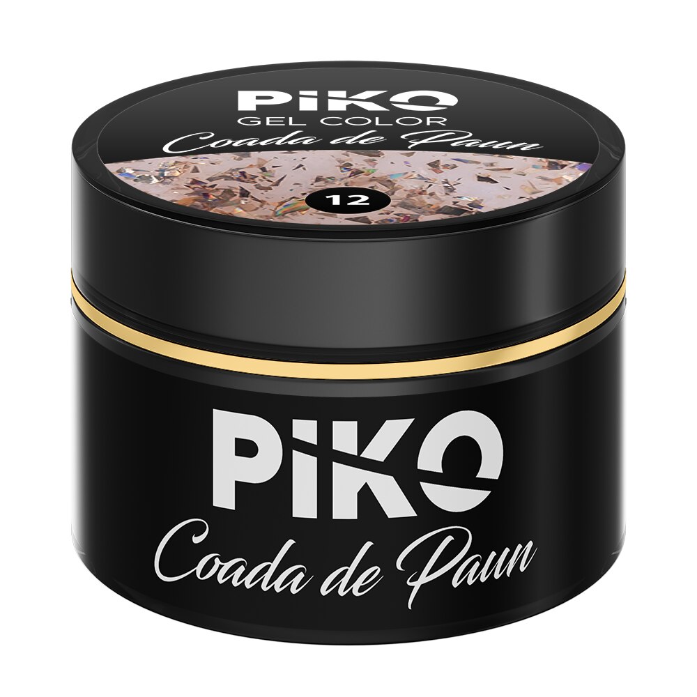 Gel UV color Piko, Coada de paun, 5g, model 12 - eMAG.ro