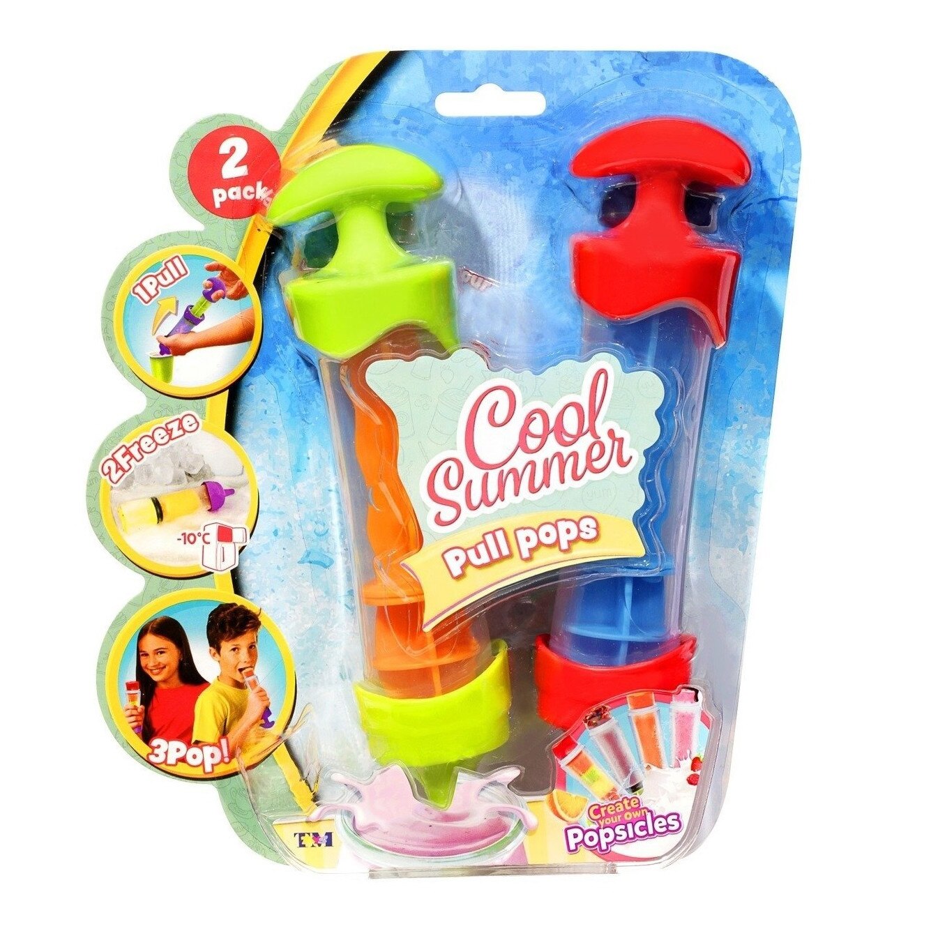 Set Pull Pops pentru inghetata, 2 buc, Multicolor - eMAG.ro