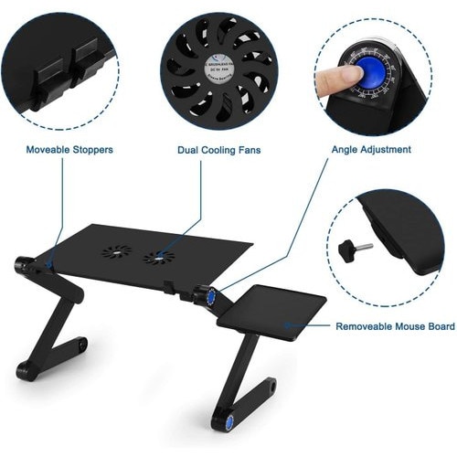 Масичка за лаптоп Digital One SP00304 T8, Поставка за лаптоп, С ...