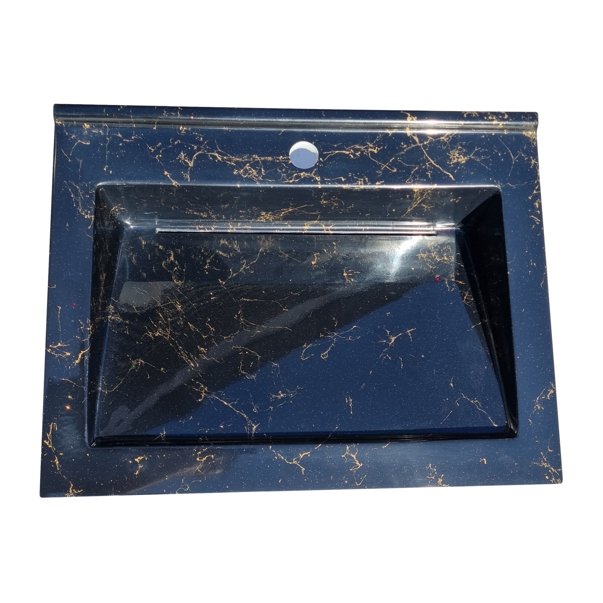 Mobilier din MDF vopsit lucios 60 cm cu doua sertare cu manere frezate ...