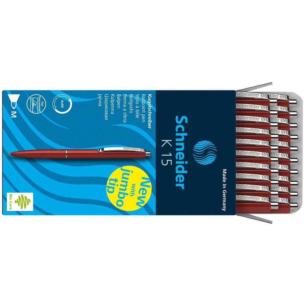 Cutie 20 pixuri Schneider K15, Rosu - eMAG.ro