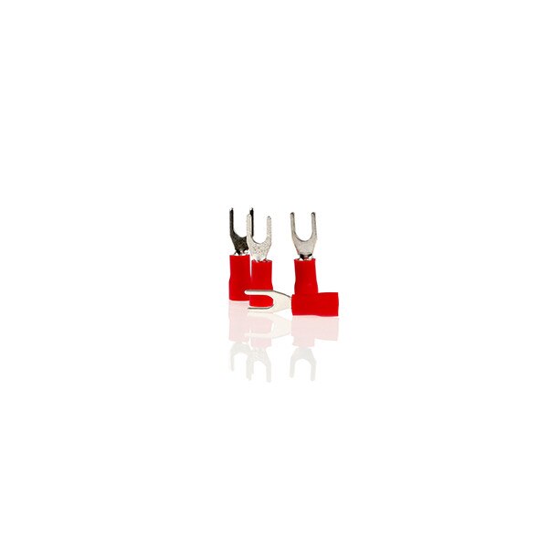 Set 10 papuci electrici auto izolat rosu tip furca 4.3mm - eMAG.ro