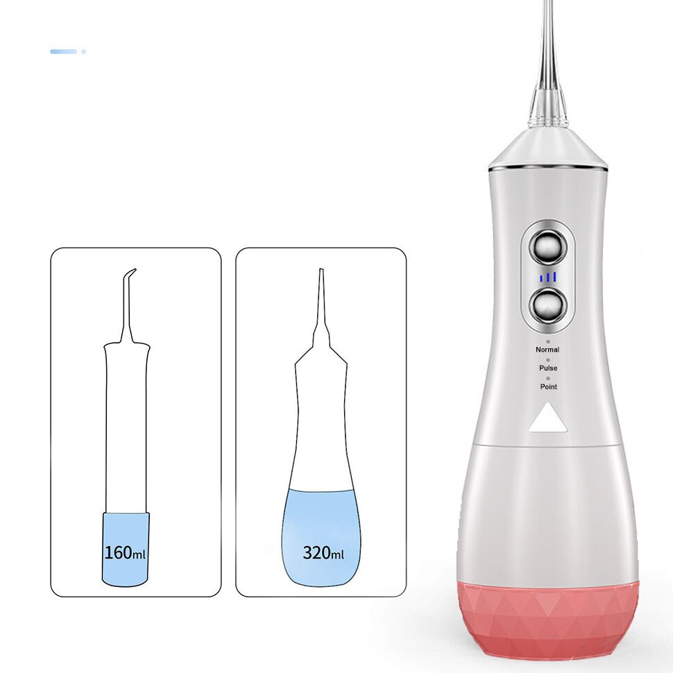 Irigator oral, YHJ, 9 Metode de curatare, 4 duze, 320ml, IPX7, Portabil ...