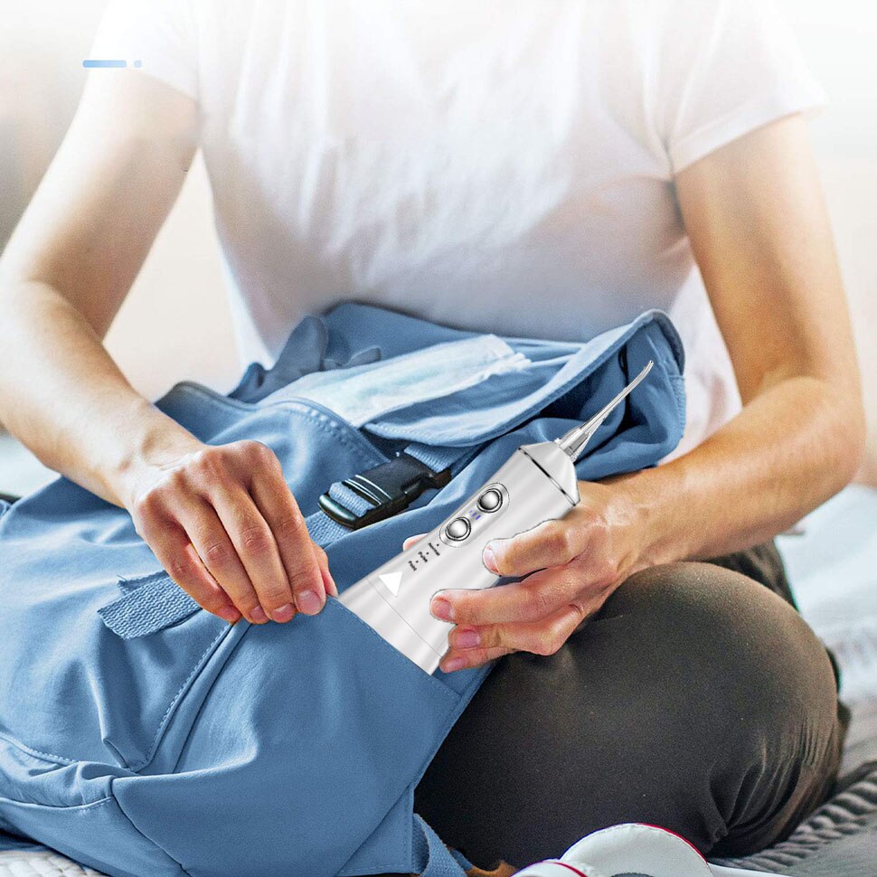 Irigator oral, YHJ, 9 Metode de curatare, 4 duze, 320ml, IPX7, Portabil ...