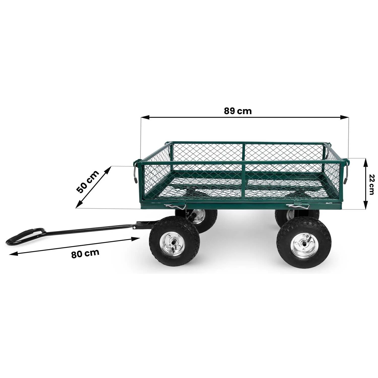 Carucior pentru gradina DacEnergy©, otel, cadru metalic, axa de ...