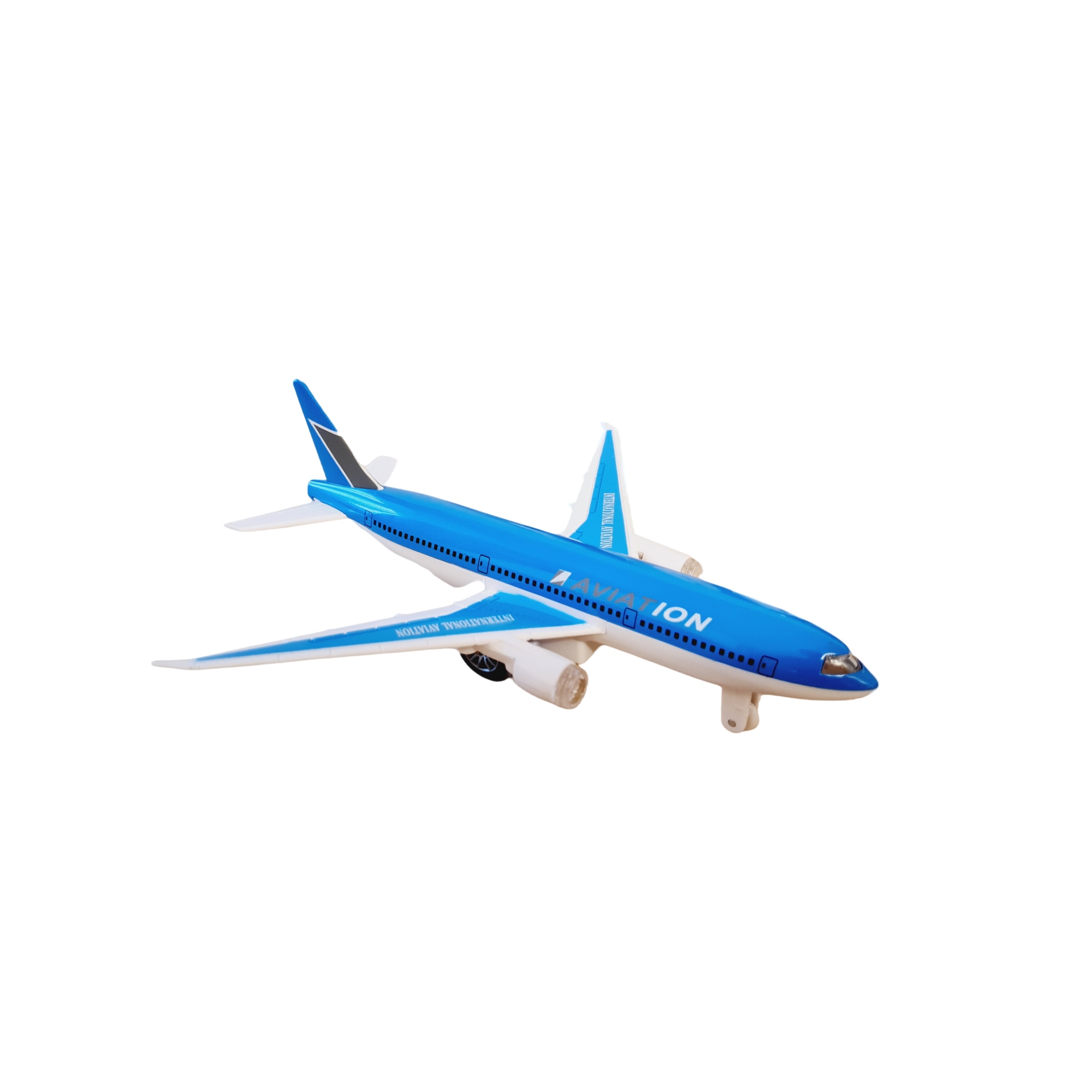 Метална играчка миниатюрен самолет, син, 20x19x4 см - eMAG.bg