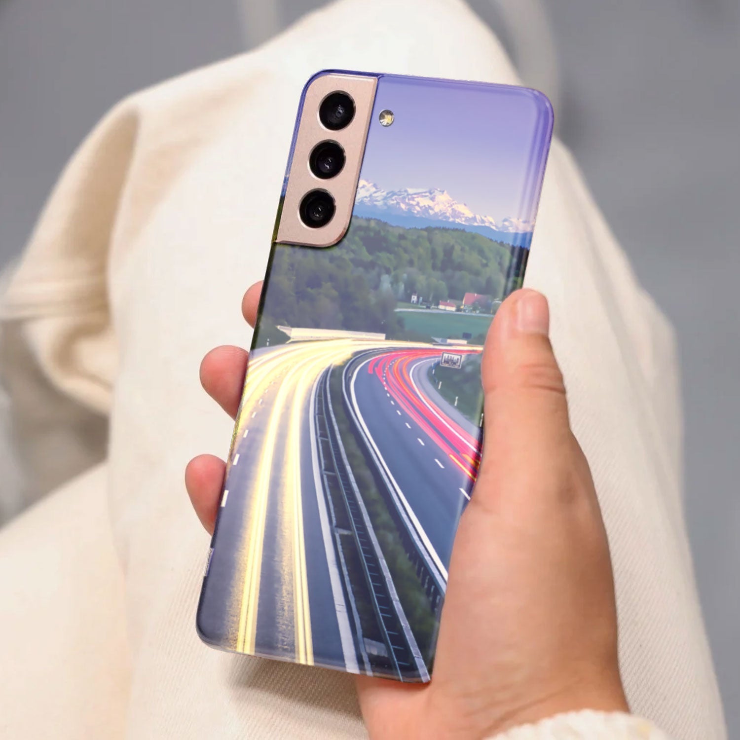 Калъф, съвместим със Samsung Galaxy S22 модел Highway, Silicon, TPU ...