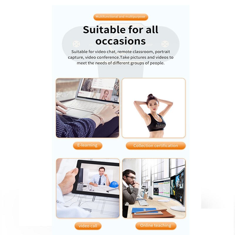 Camera web, 1080p, Auto-focus, Microfon, USB 3.0, Corectia automata a ...