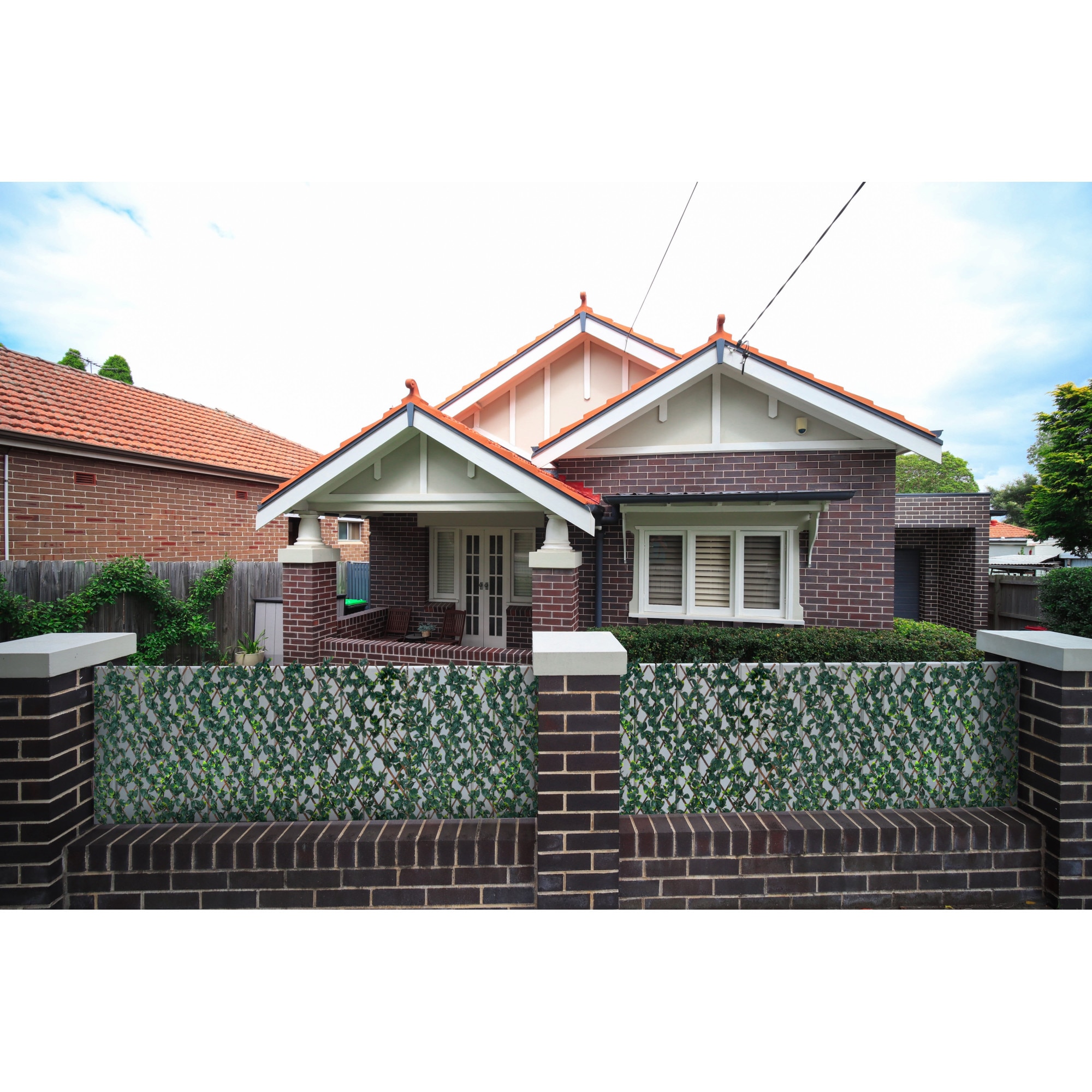 Paravan verde artificial extensibil din rachita si plante artificiale ...