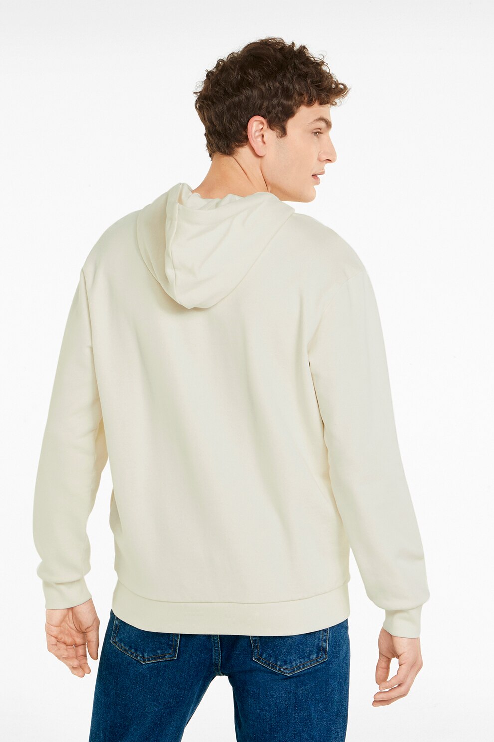 Puma, Hanorac de bumbac cu logo, Crem, L - eMAG.ro