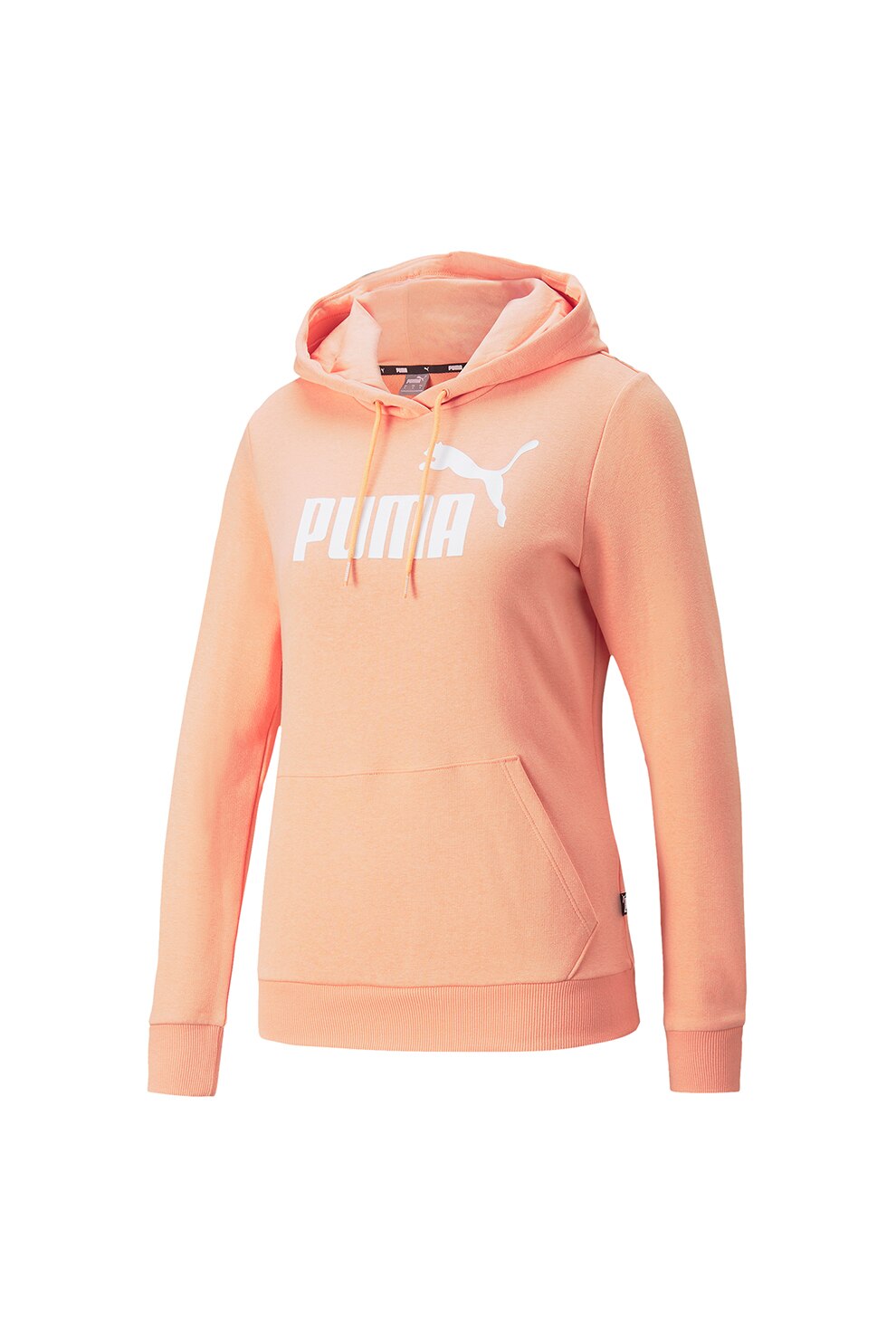 Puma, Hanorac cu buzunar kangaroo ESS, Alb, Roz somon, S - eMAG.ro