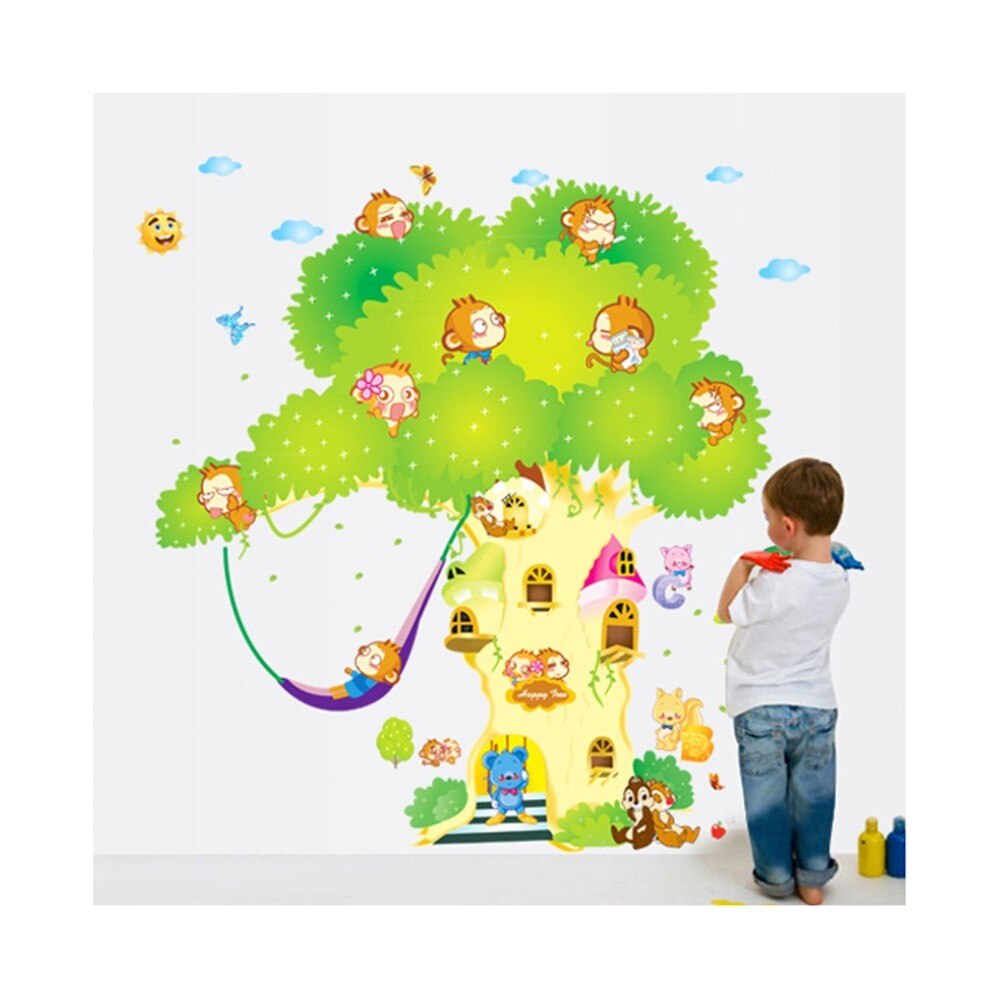 Sticker gigant pentru copii - Casuta din copac - eMAG.ro