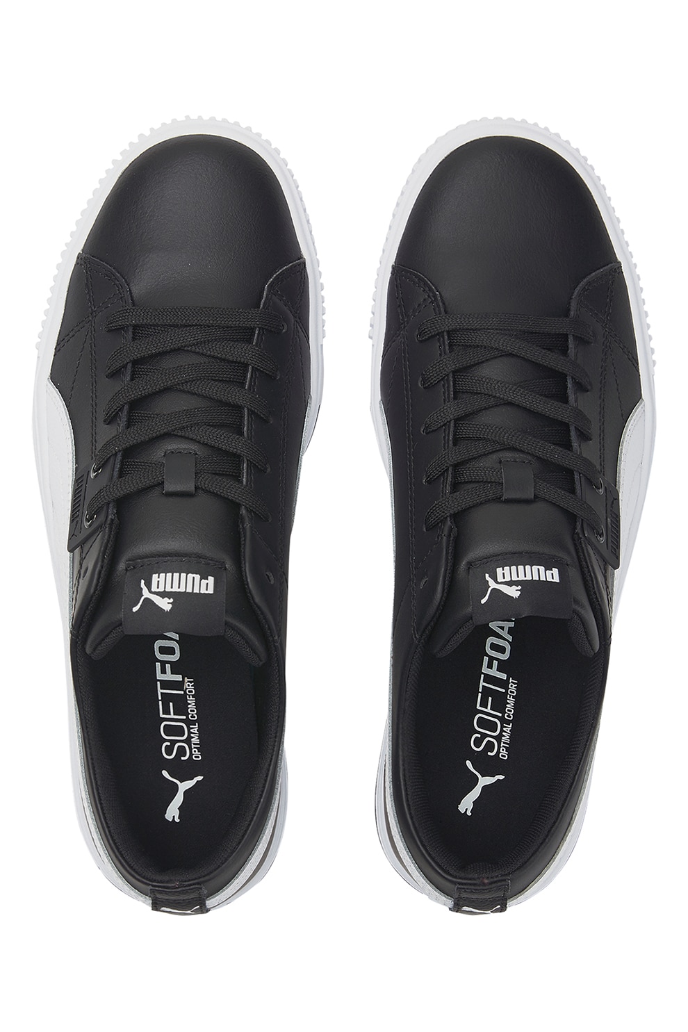 Puma, Ever FS bőr és műbőr sneaker, Fekete, 6 - eMAG.hu
