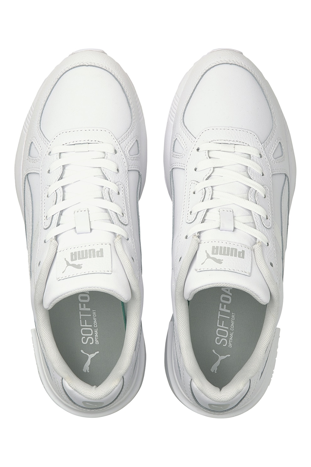 Puma, Спортни обувки Graviton Pro с кожени панели, Бял, 8.5 - eMAG.bg