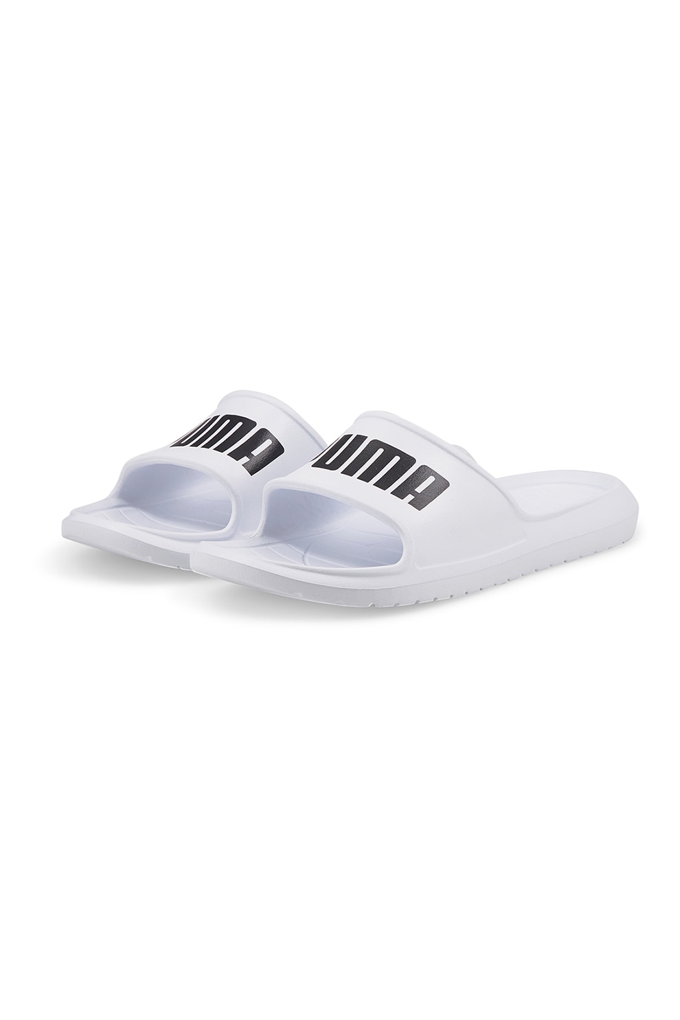 Puma, Papuci cu imprimeu logo Divecat v2 Lite, Alb, Negru, 8 - eMAG.ro