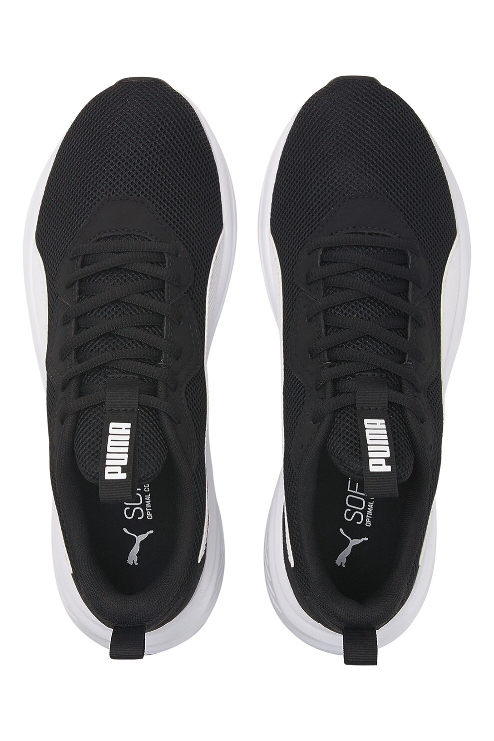 Puma, Pantofi unisex cu logo, pentru alergare Incinerate, Alb, Negru ...