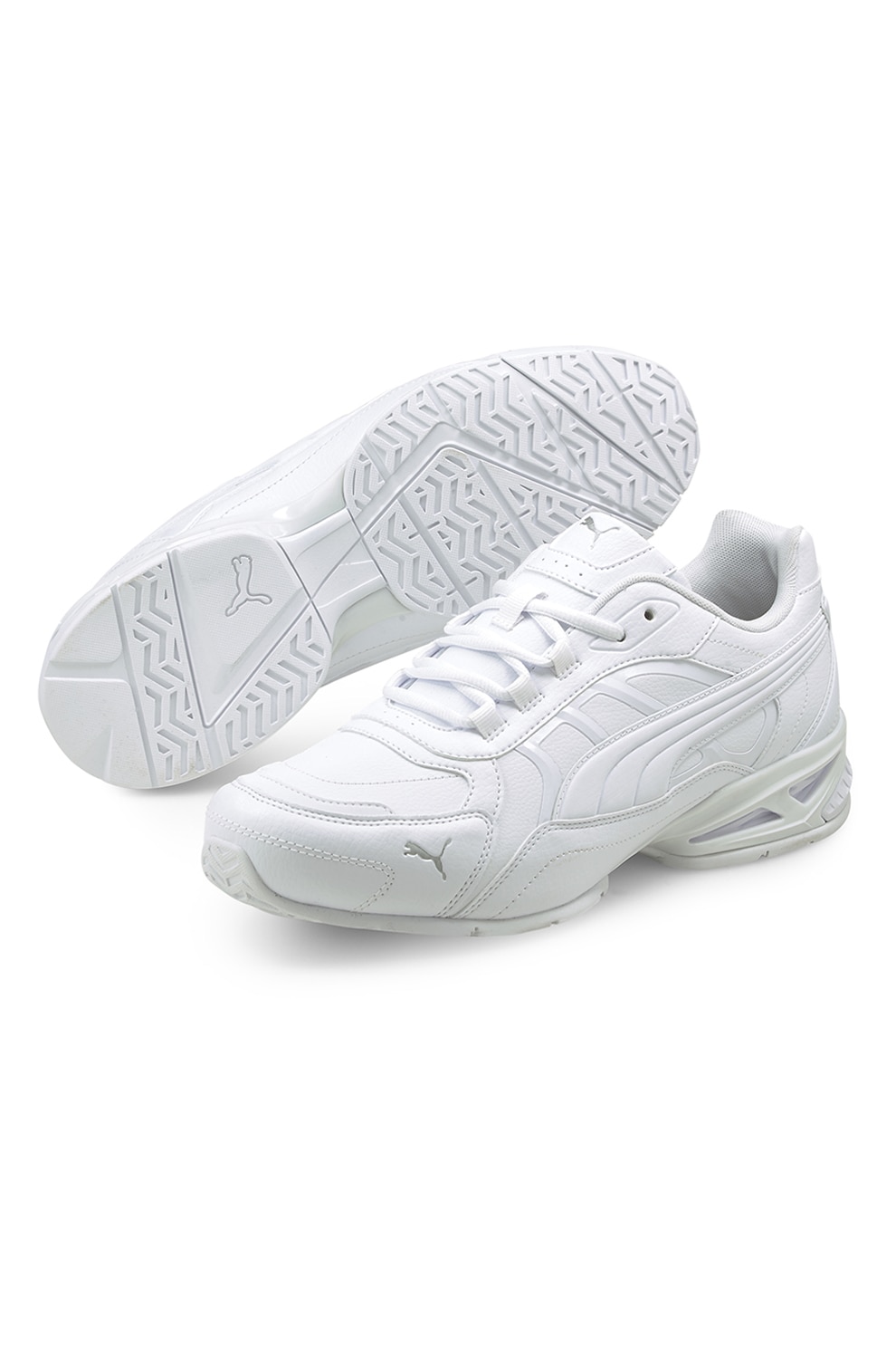 Puma, Спортни обувки Respin от еко кожа, Бял, 10 - eMAG.bg