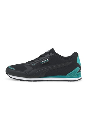 Puma, Спортни обувки Track Racer от еко кожа с мрежа, Черен, 6 - eMAG.bg