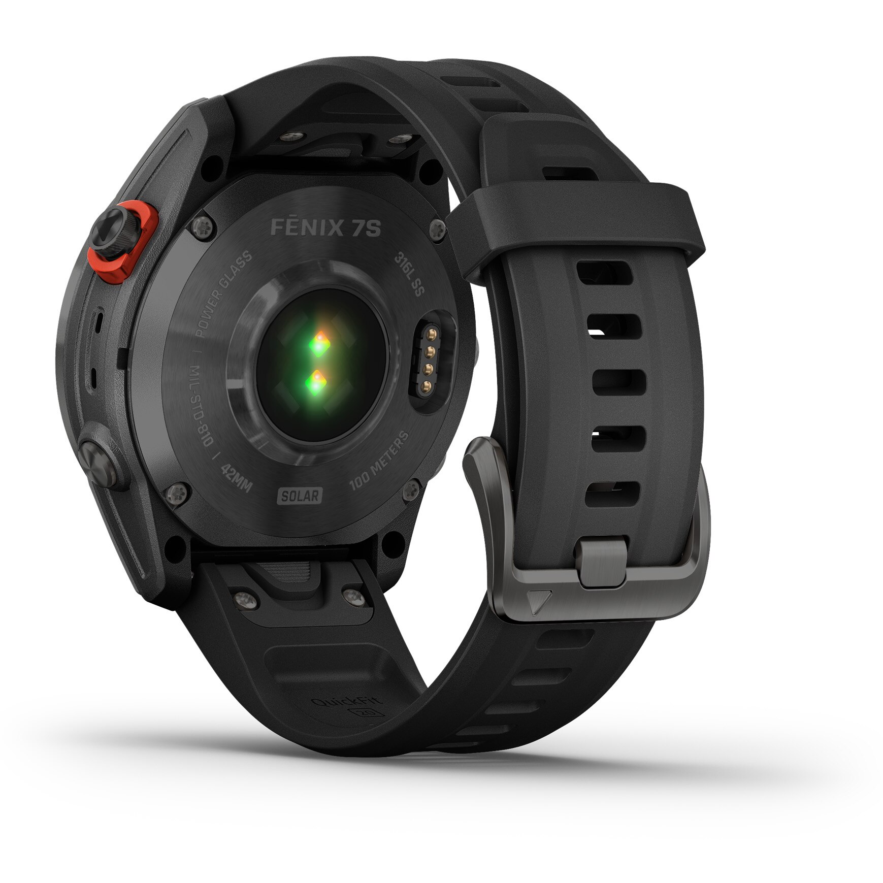 Смарт часовник Garmin Fenix 7S Solar, 42 mm, Silicone strap, Slate Gray ...