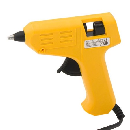 Set pistol de lipit plus doua batoane de silicon, electric, galben, 10 ...