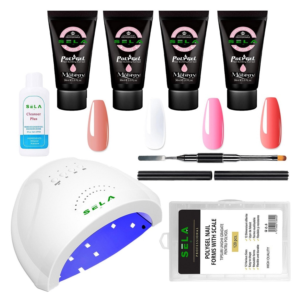 Комплект Polygel Sela Mobray uv gel 4x30g, 07 - eMAG.bg