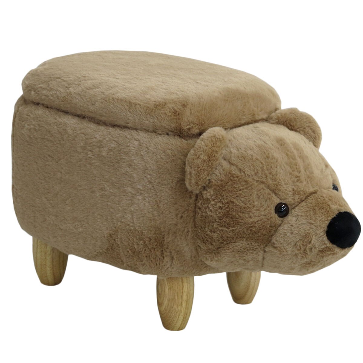 Taburet tapitat camera copilului, Svita, Urs, Poliester, Maro - eMAG.ro