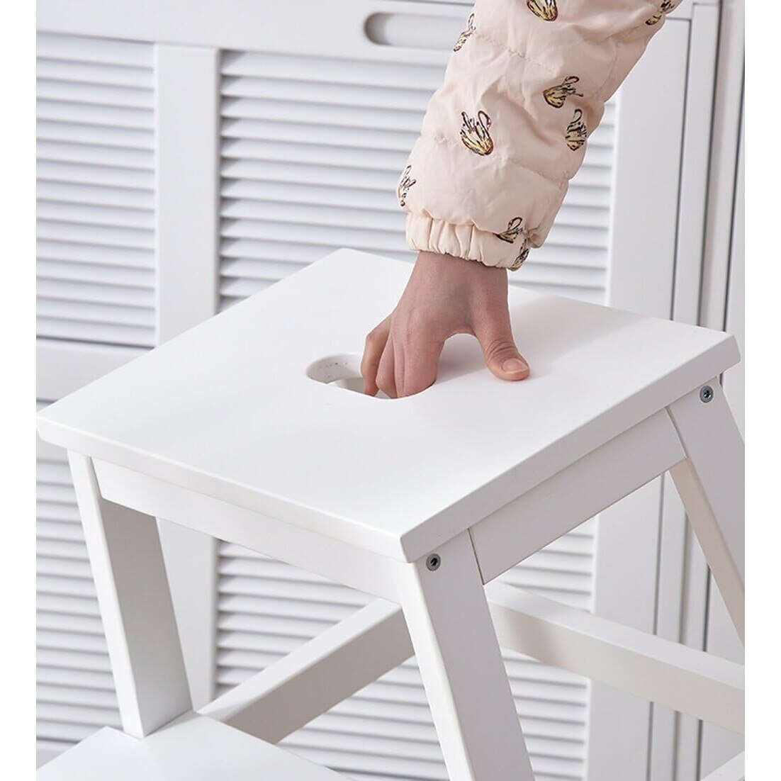 Scaun inaltator tip scara cu 2 trepte, pentru copii, Taburet cu 2 ...