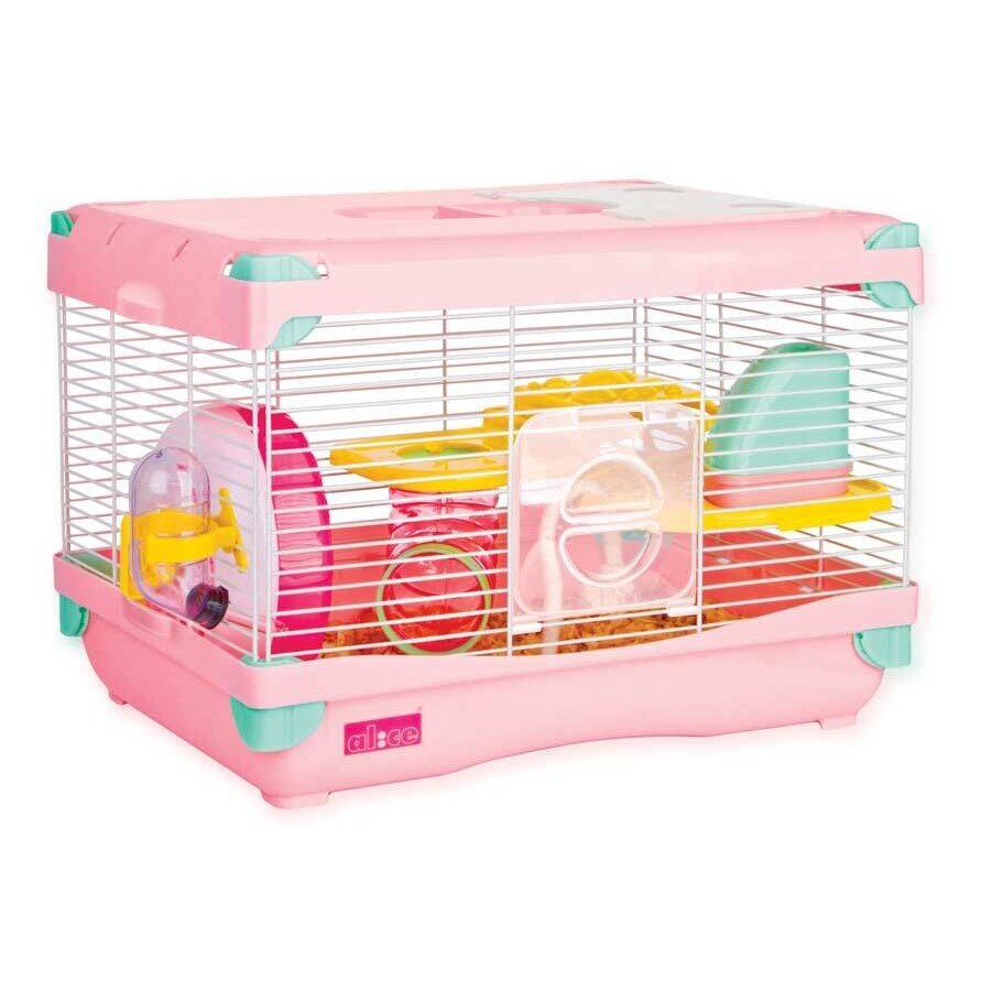 Cusca pentru rozatoare cu accesorii Roz, K806 36 x 27 x 25 cm - eMAG.ro