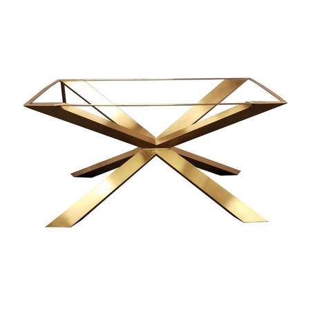 Picior metalic masa Spider XXL, Auriu lucios, 200x70x72 cm - eMAG.ro