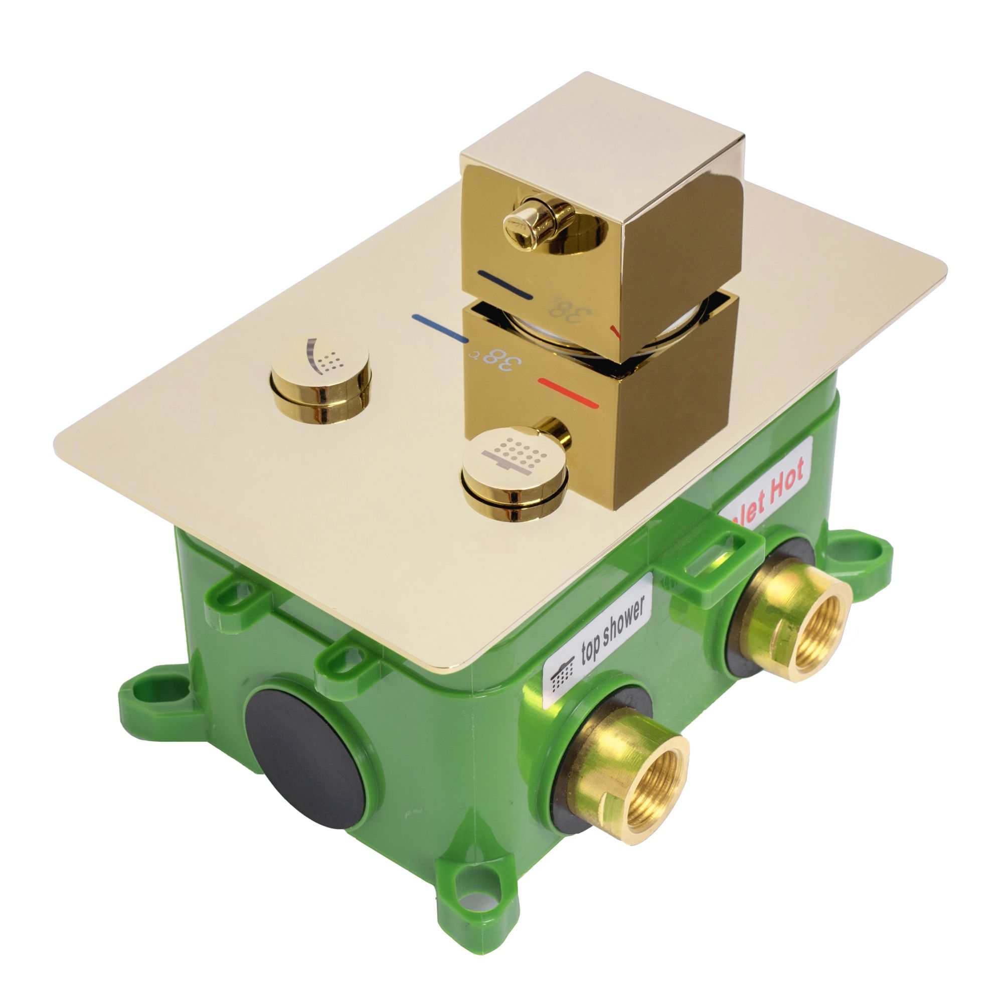 Душ комплект Rea Davis Light Gold, Златист - eMAG.bg