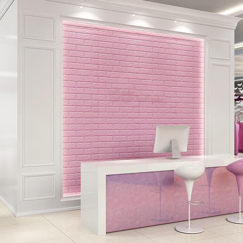 Tapet 3d autocolant roz, rezistent la apa, 70cm x 77cm x 6 mm teleMAG ...