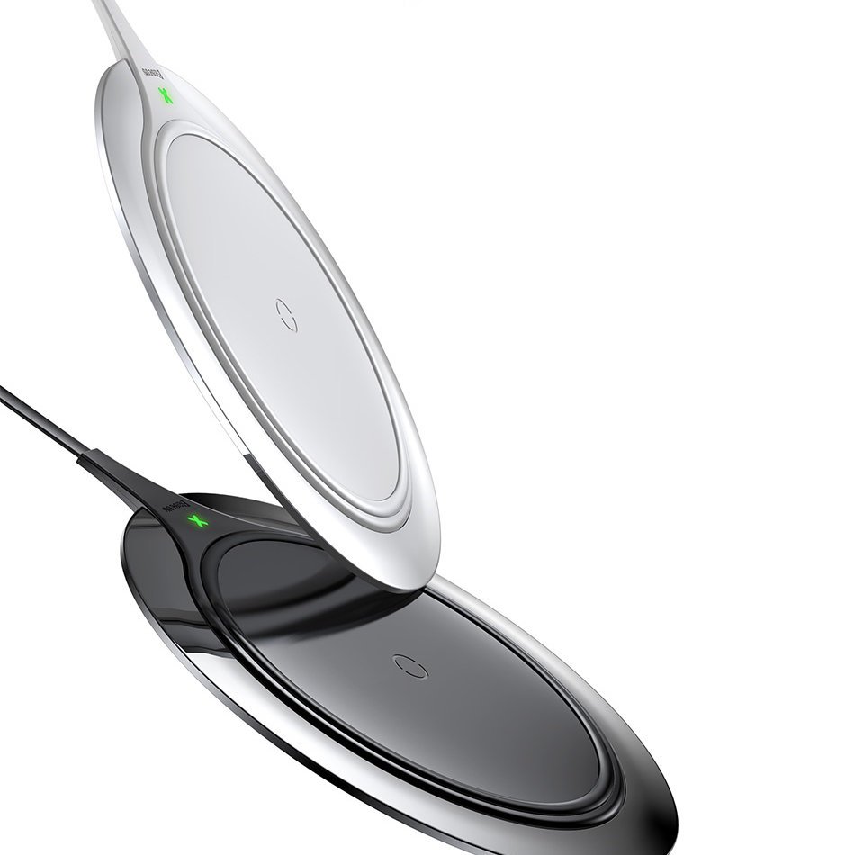 Incarcator Qi Wireless, Baseus Metal 10W, Argintiu - eMAG.ro