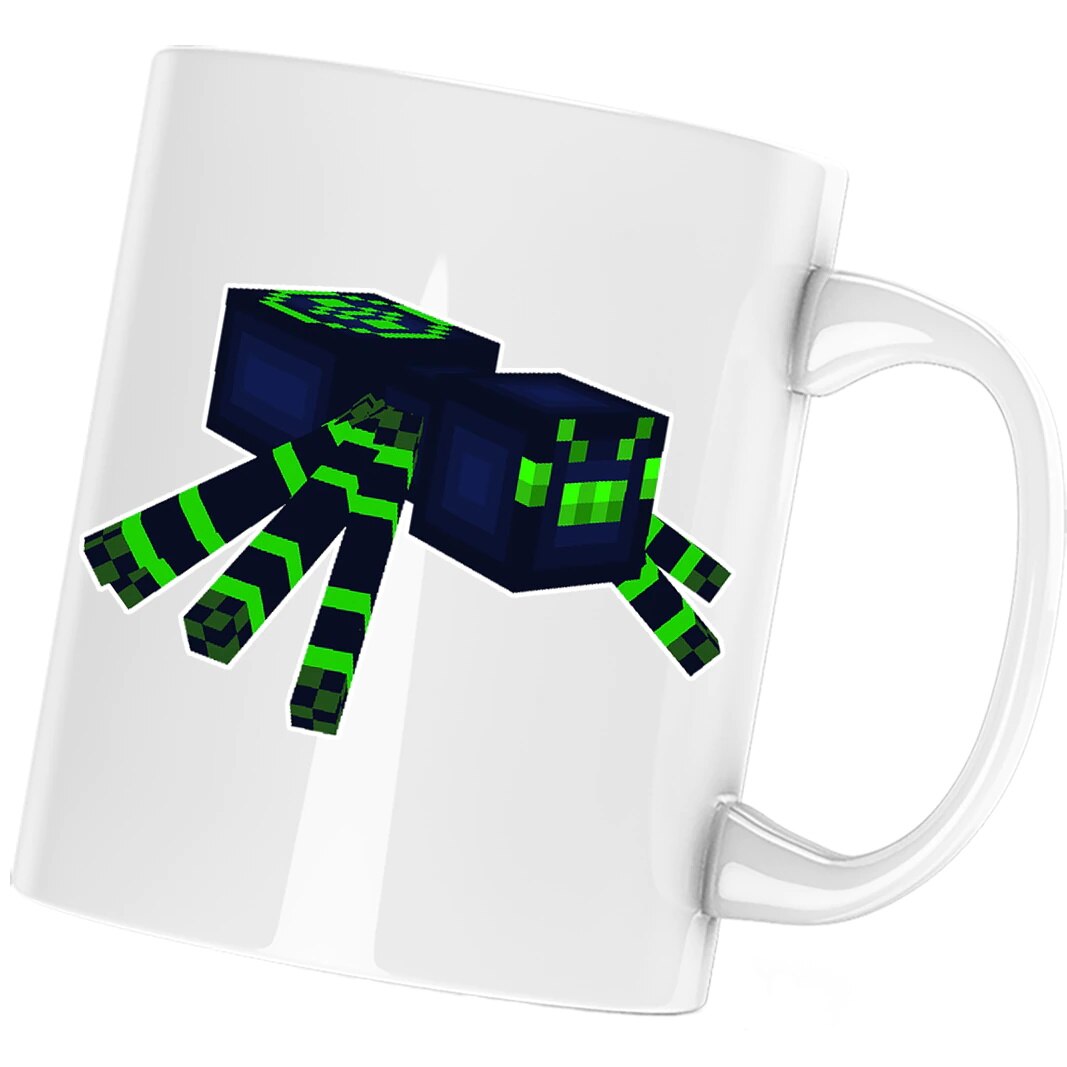 Cana personalizata ceramica alba "Minecraft Green Spider", 330 ml - eMAG.ro