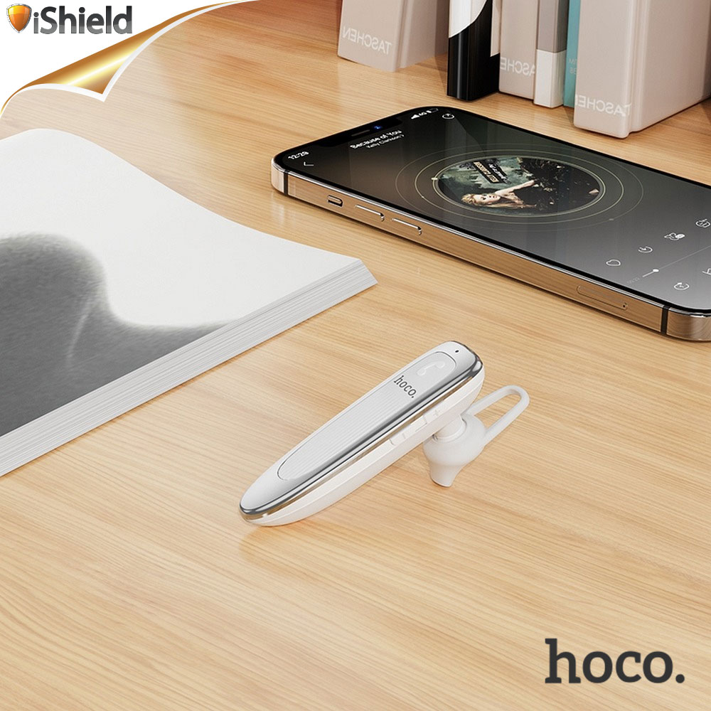 Слушалки HOCO Handsfree, Bluetooth 5.0, Business E60, SinglePoint, Бял - eMAG.bg