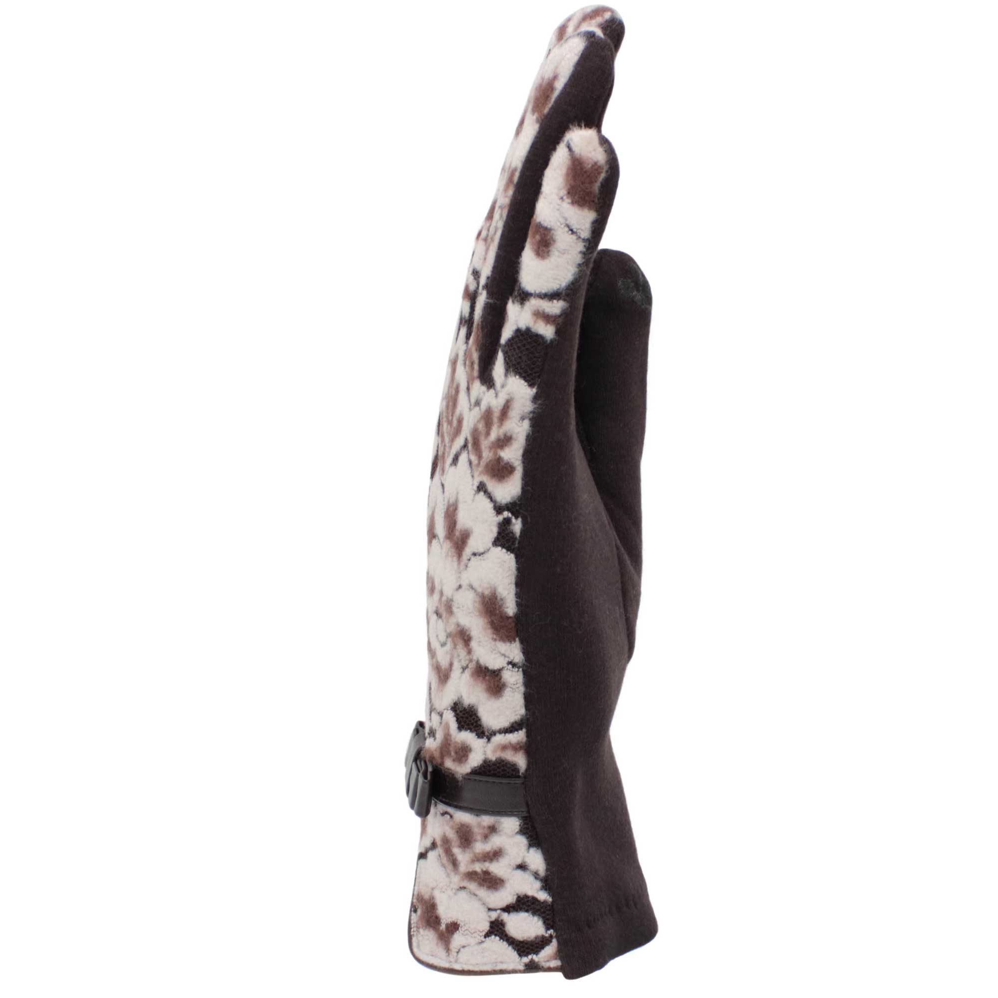 Manusi dama, de iarna, LMT, cu degete, Maro cu dantela si fundita ...