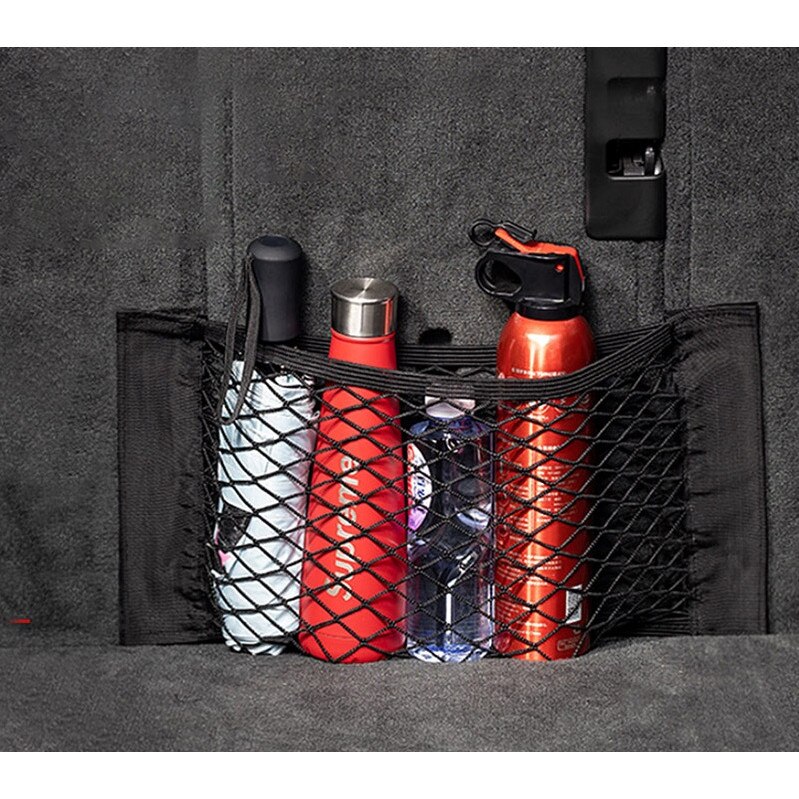 Plasa de organizare portbagaj auto, cu Velcro, 25x40cm, Negru - eMAG.ro