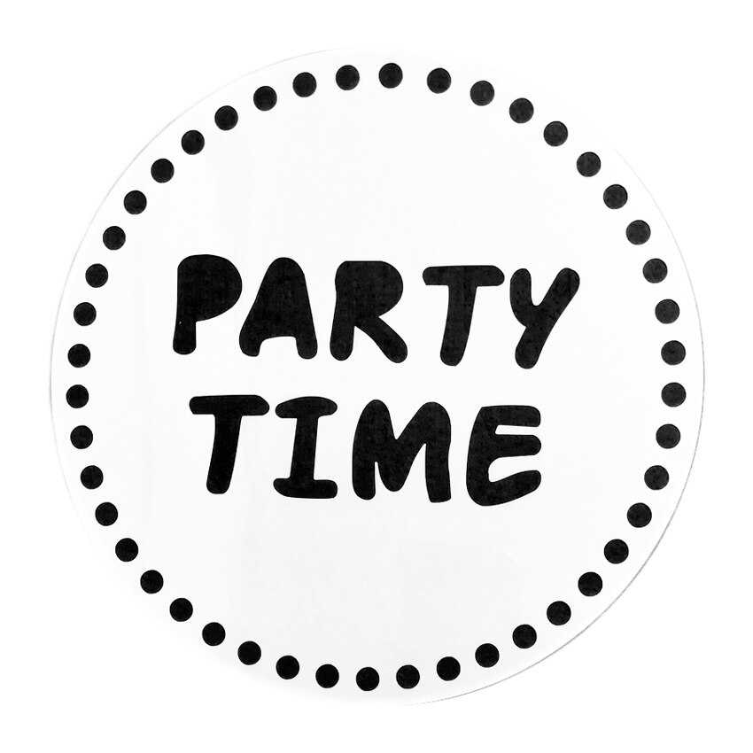 Set 4 sabloane rotunde din plastic reutilizabile - party time, inimi ...