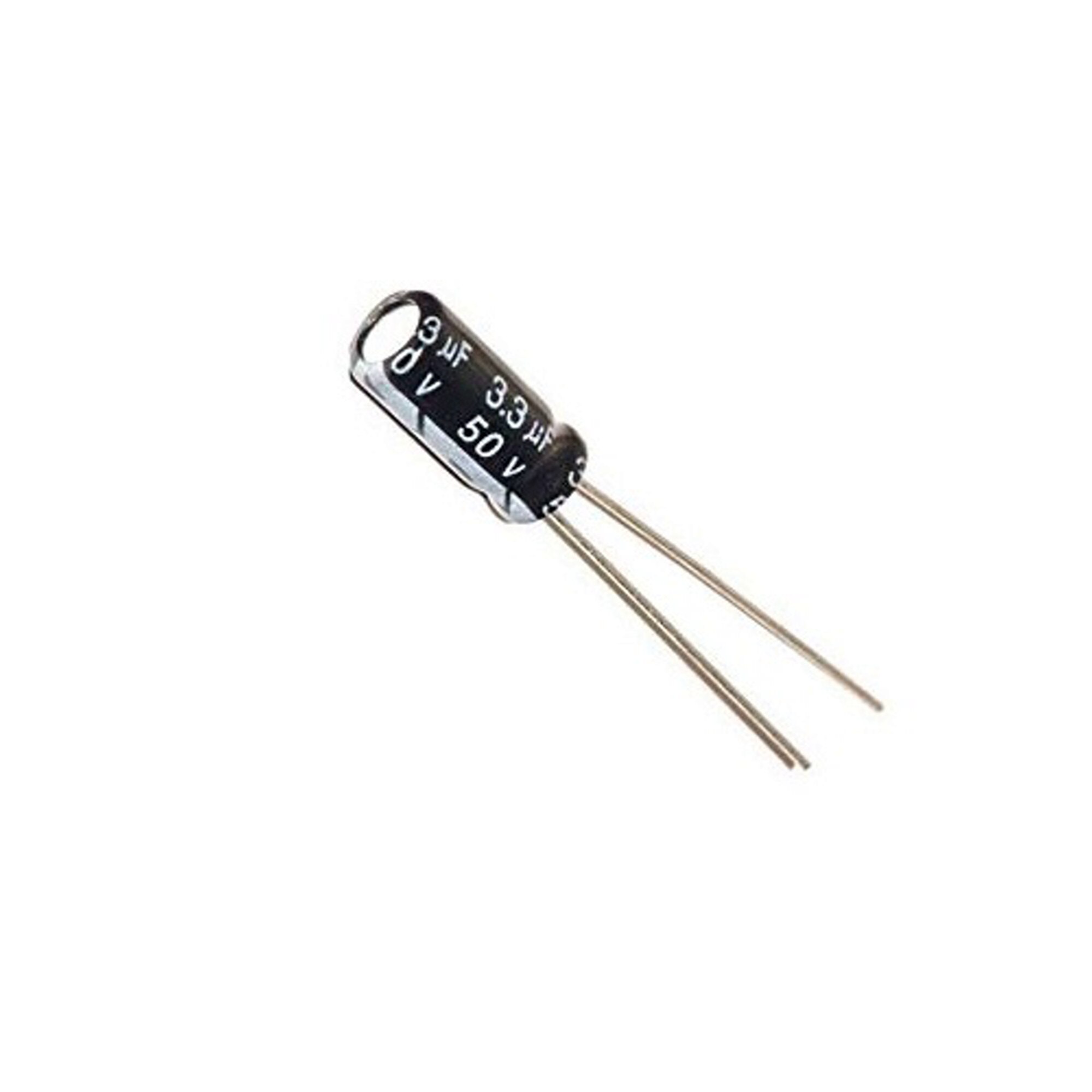 Set 2x Capacitor, Condensator Aluminiu, Electrolitic, Radial, 3.3uF ...