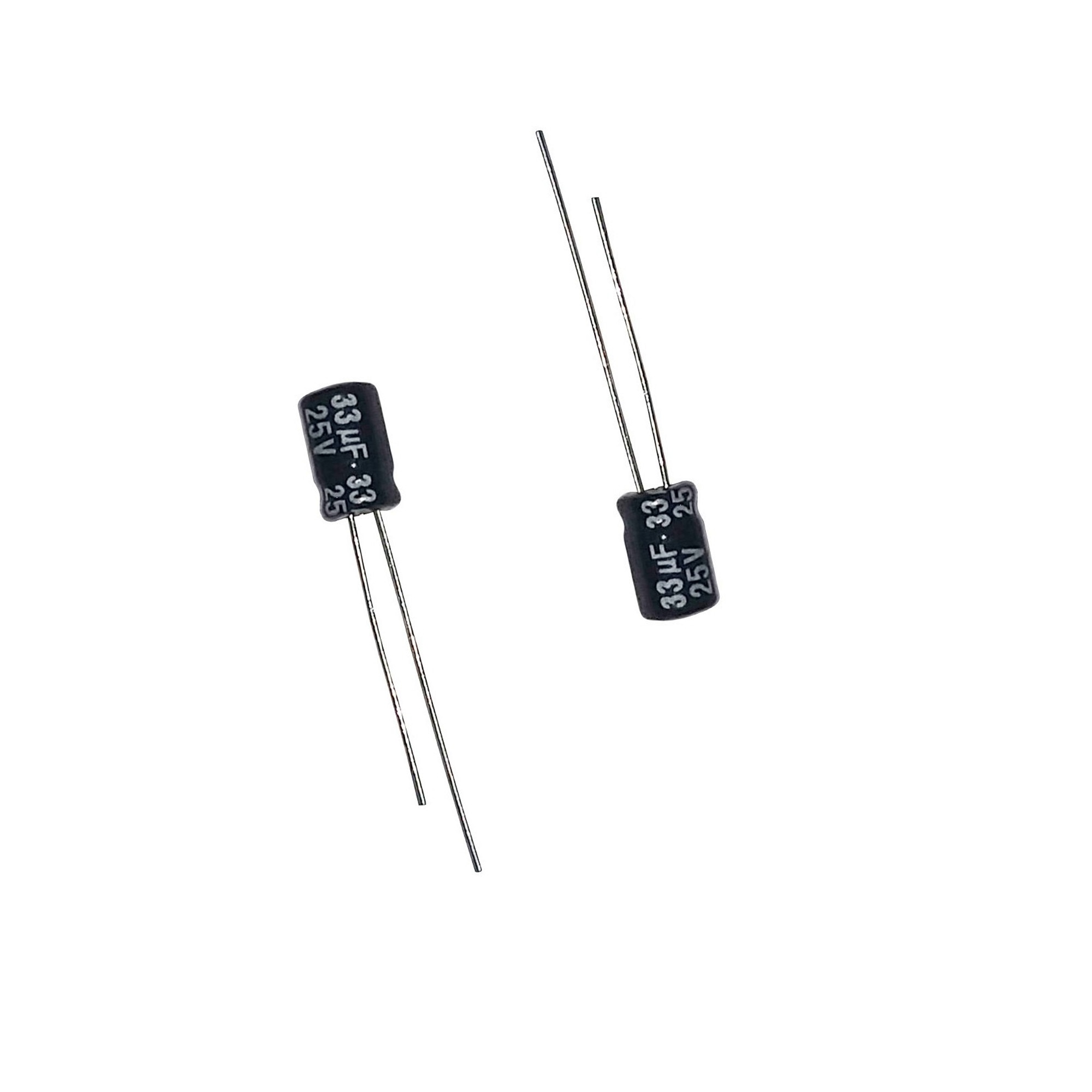 Set 2x Capacitor, Condensator Aluminiu, Electrolitic, Radial, 33uF, 25V ...