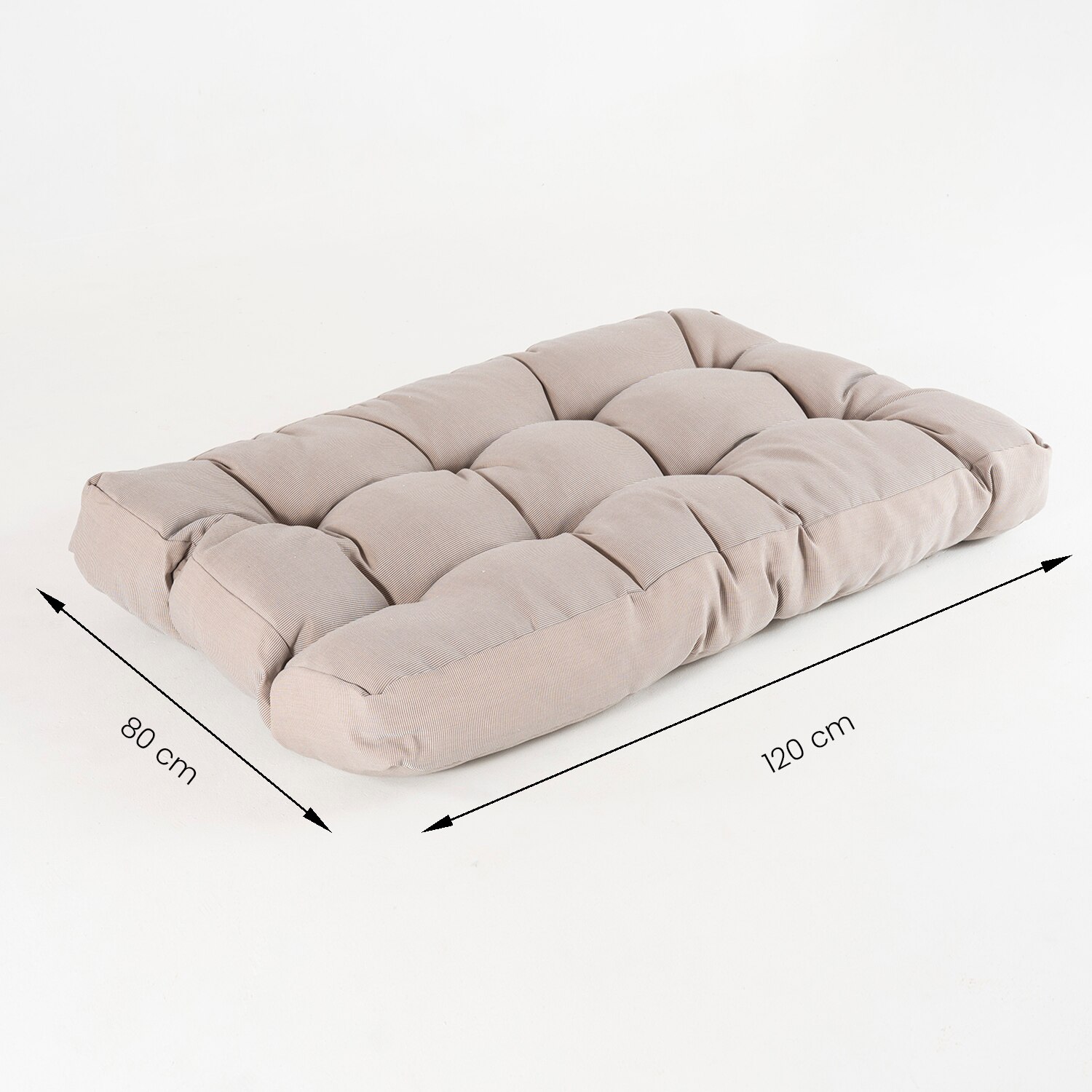 Perna pentru scaun de gradina, Poliester, 80x120x16 cm, Crem - eMAG.ro