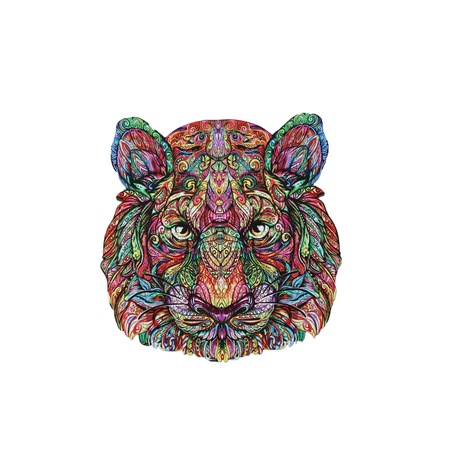 Puzzle Tigru, lemn, multicolor, 210 piese, 360 mm x 365 mm - eMAG.ro