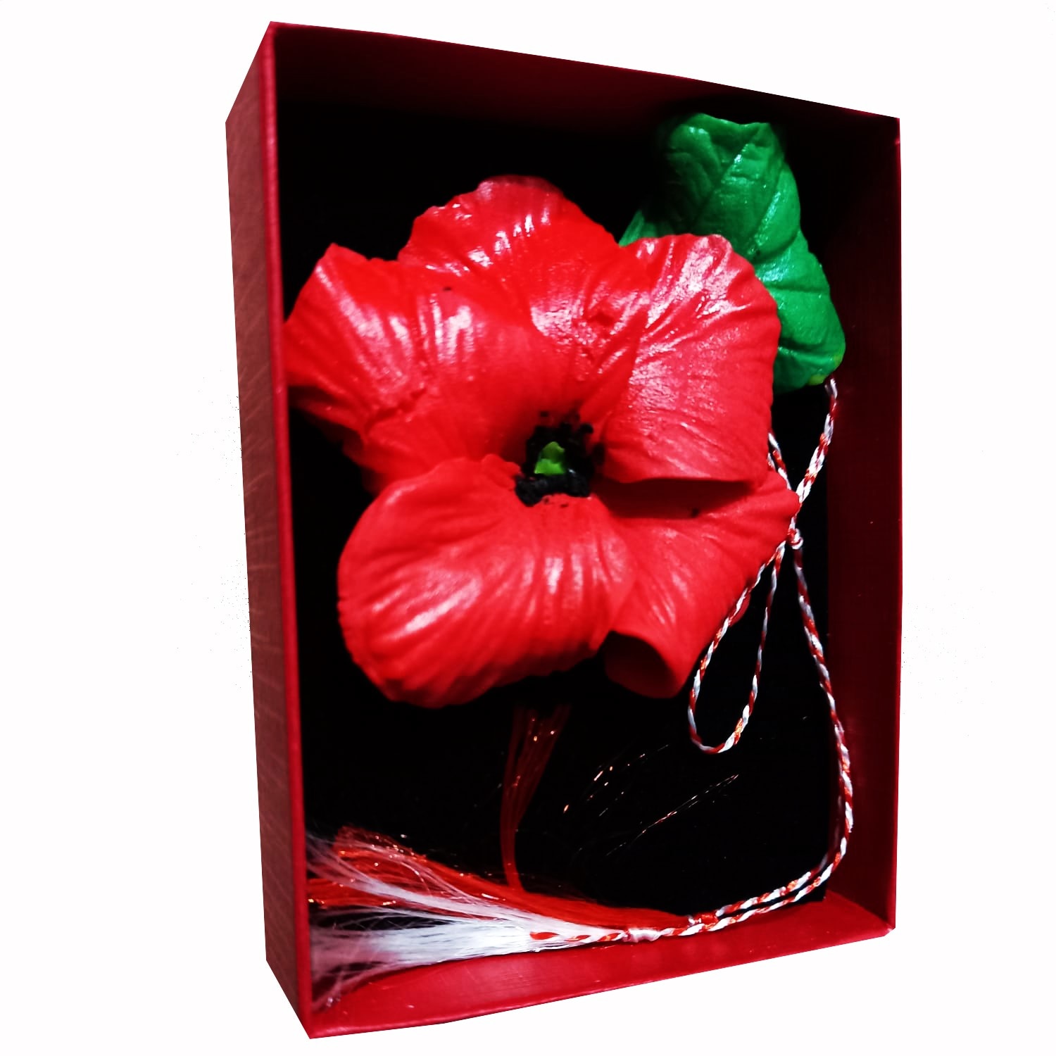 Martisor MCF handmade mac rosu lut polimeric - eMAG.ro