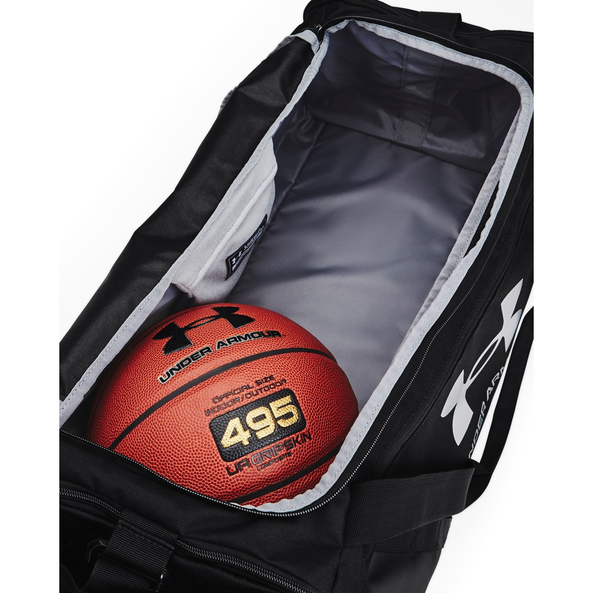 Geanta sport Under Armour Undeniable 5.0 M, negru/argintiu - eMAG.ro