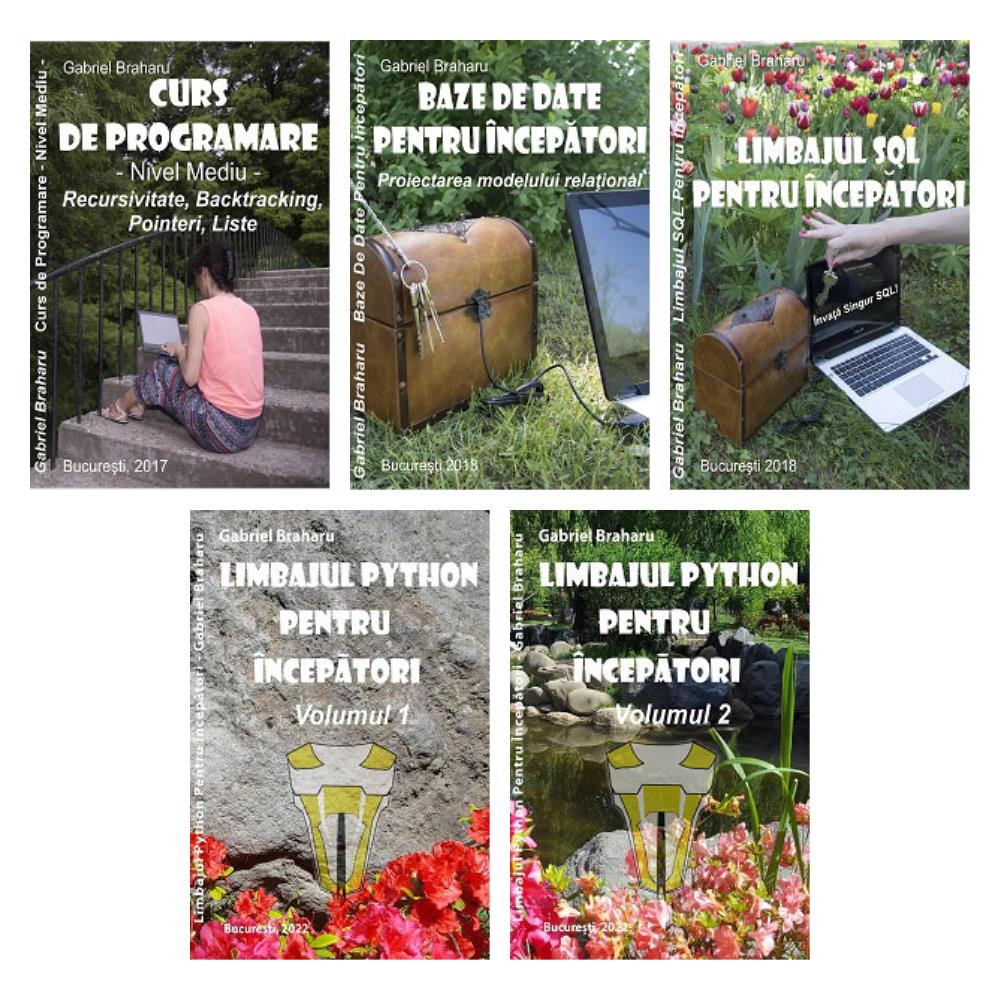 Set de 5 Carti Programare Incepatori (101), Gabriel Braharu, Colectia ...