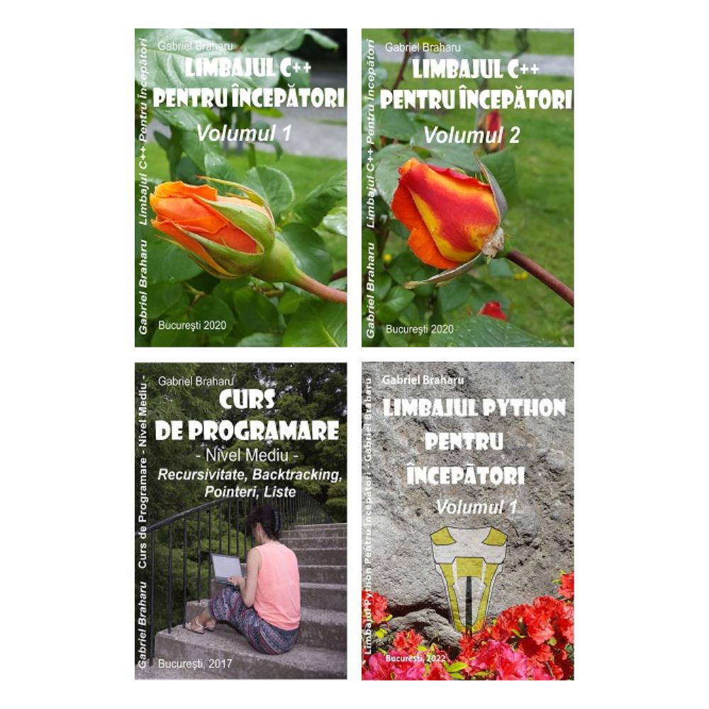 Set de 4 Carti Programare Incepatori (18), Gabriel Braharu, Colectia "Invata programare singur ...